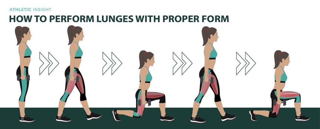 How To Do Lunges: Variations, Proper Form, Techniques - Athletic Insight How To Do Lunges: Variations, Proper Form, Techniques - Athletic Insight